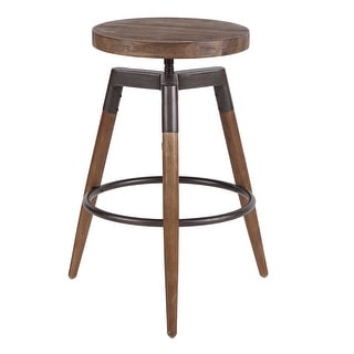 solid wood Counter stool Adjustable Height Bar Chairs Bar Stool with ...