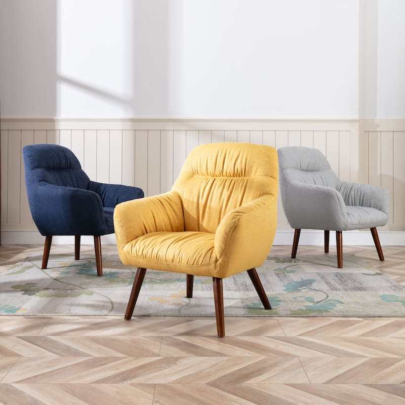 Corvus Cumbria Mid-century Linen Arm Chair - Overstock - 32381963