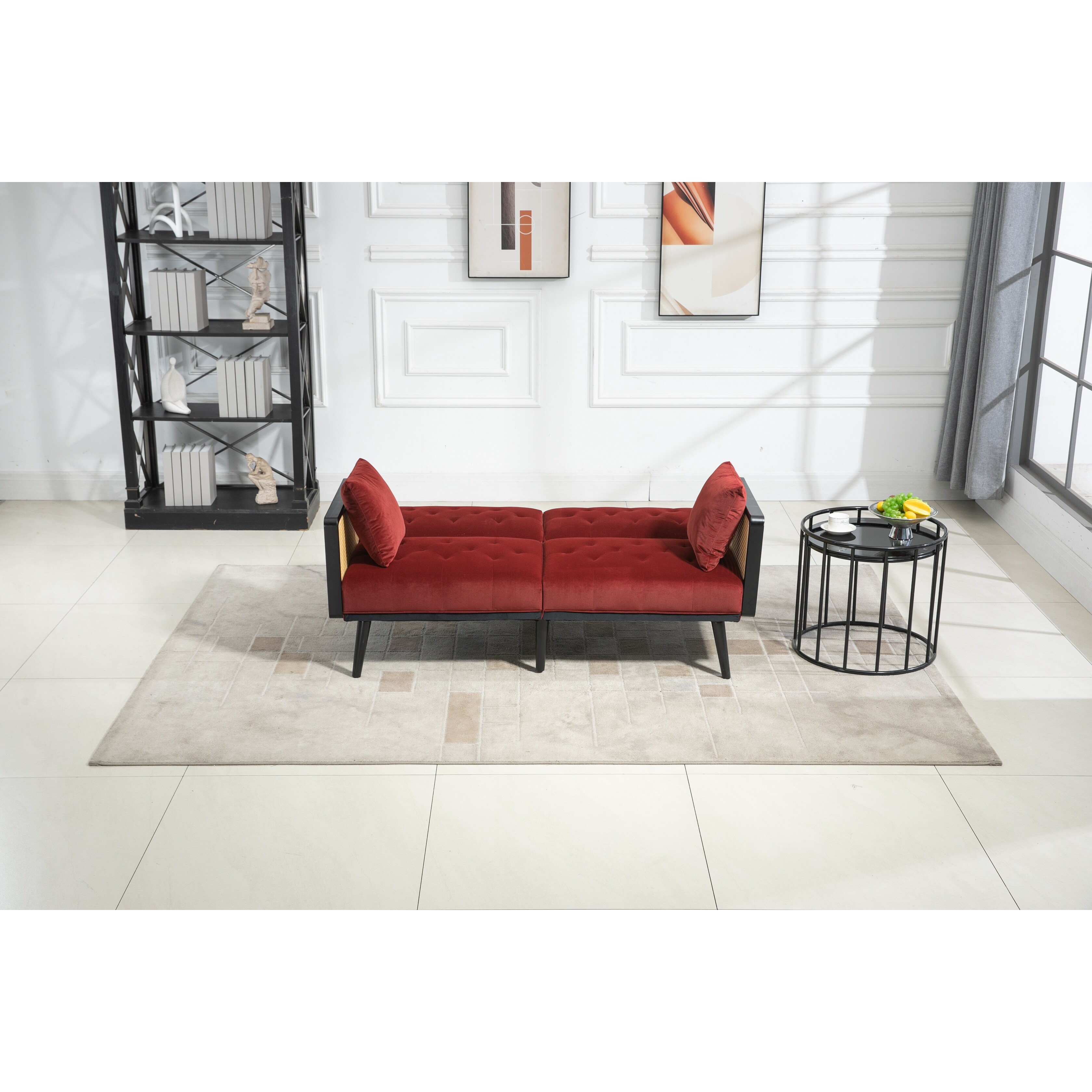Rattan futon sofa bed store