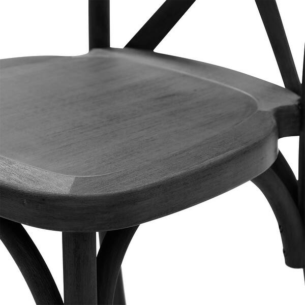 Black Resin Cross Back Chair (Set of 4) - Bed Bath & Beyond - 37915080