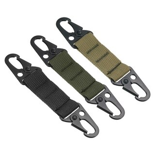 Belt Keeper Key Clip Set, Nylon Buckle Keychain with Clip, Multicolor 3pcs - Black, Green, Khaki ...