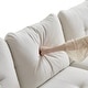 89" Velvet Sofa with Deep Seat, Ergonomic Design, and Built-In Pet Rest ...