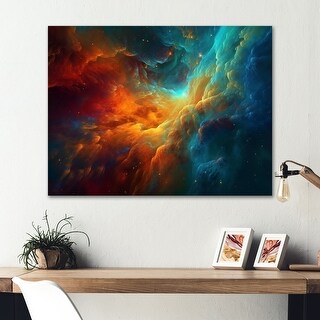 Designart "Revolution Space Ii" Space Wall Art For Living Room - Bed ...
