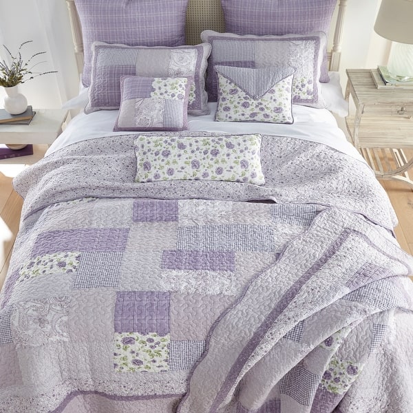 Donna Sharp Lavender Rose Quilt Set - Overstock - 31797229