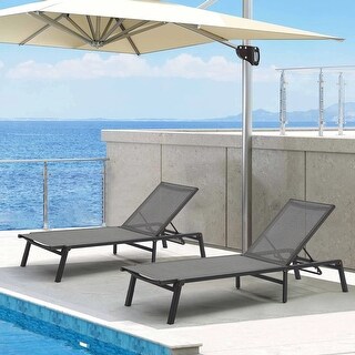 Aluminum Chaise Lounge Outdoor, Assemble-Free Patio Chaise Lounge ...