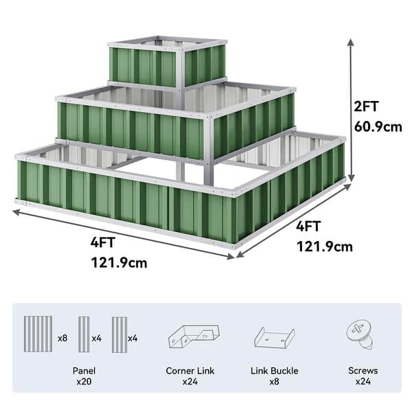 3 Tiers Stackable Raised Garden Bed - Bed Bath & Beyond - 40152019
