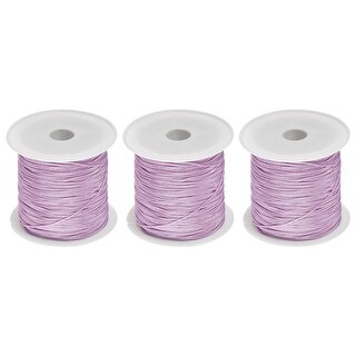 3 Rolls Nylon Beading Thread Knotting Cord 0.6mm 50 Yard String, Pastel ...
