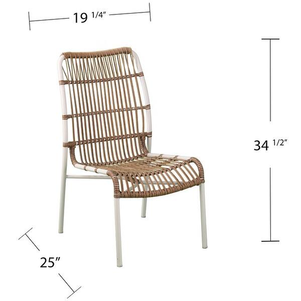 Havenside Home Latham Contemporary Gray Woven Dining Chairs (Set of 4 ...