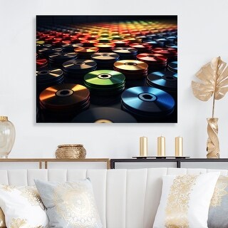 Designart "Discs Photography View I" Music Metal Wall Decor - Bed Bath ...