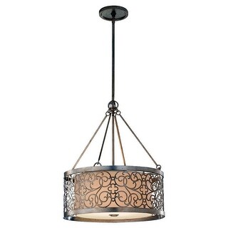 Feiss F2537/4 Arabesque 4 Light Chandelier - silver leaf patina - Bed ...