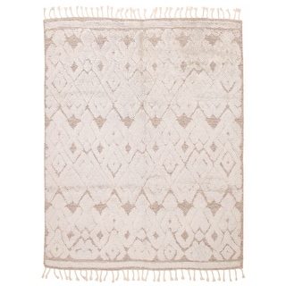 ECARPETGALLERY Hand-knotted Tangier Grey Wool Rug - 7'9 x 9'8 - Bed ...