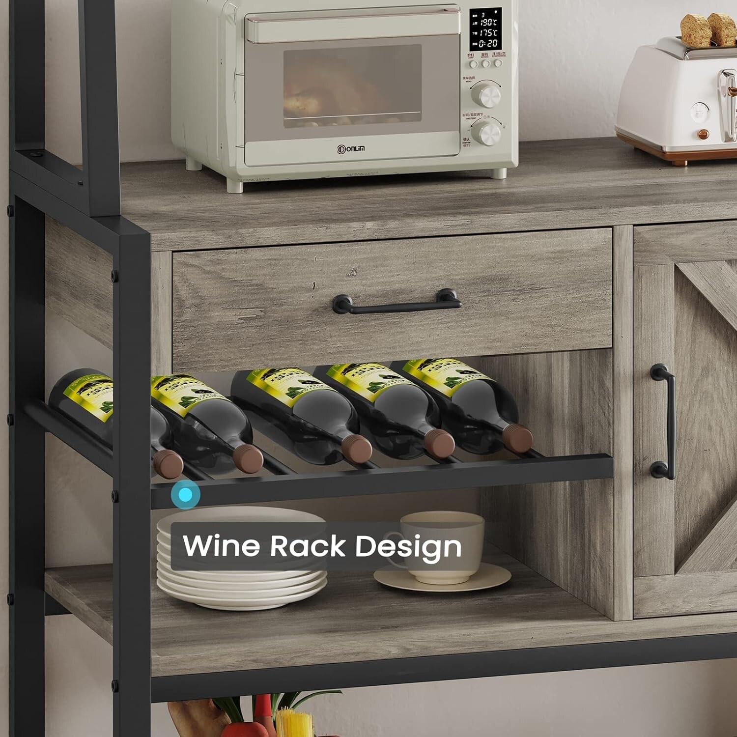 Farmhouse microwave stand store