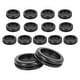 120pcs Rubber Grommet Eyelet Ring Gasket Single Side O Ring Electric ...