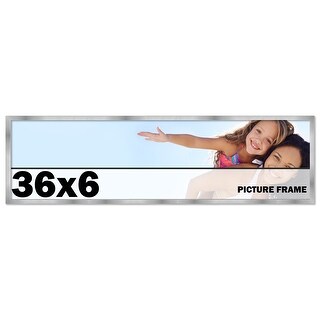 36x6 Frame Stainless Steel Silver Picture Frame - Modern Photo Frame ...