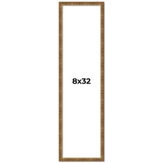 8x32 Frame Gold Kingsley Distressed Solid Wood Picture Frame Width ...
