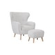 Grafton Home Harvard Curved Wing Back Chair with Matching Ottoman - Bed ...