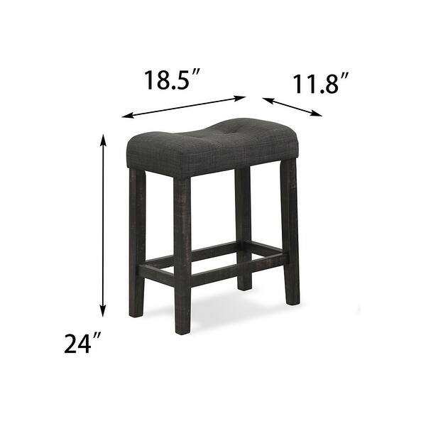 Button Tufted Counter Height Saddle Stool, Set of 2 - Bed Bath & Beyond ...