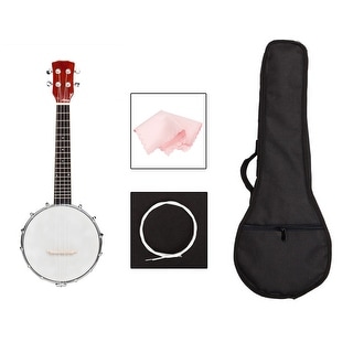 Exquisite Professional 4-string Banjo Set Wood Color - Bed Bath ...