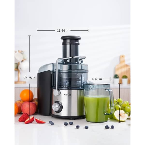 1200W Juicer with Titanium Enhanced Cut Disc, Larger Feed Chute Juicer ...