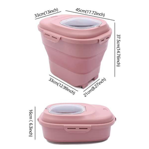 Folding 25KG Rice Dispenser Kitchen Storage Container - Bed Bath ...