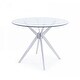 Modrest Dallas Modern Brushed Stainless Steel Dining Table - Bed Bath ...