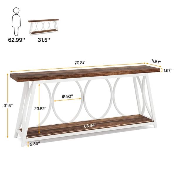70.9 inch Extra Long Console Table Sofa Accent Table for Living Room ...