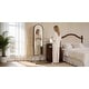 Arched Full Length Mirror with Storage Shelves & Wheels,Freestanding ...