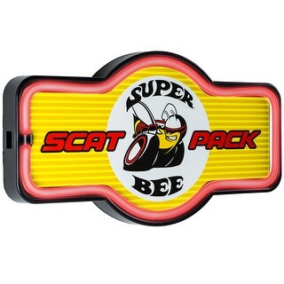 American Art Decor Dodge Super Bee Scat Pack Marquee Shaped LED Light ...