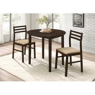 Bucknell 3-piece Round Drop Leaf Dining Table Set - Bed Bath & Beyond ...