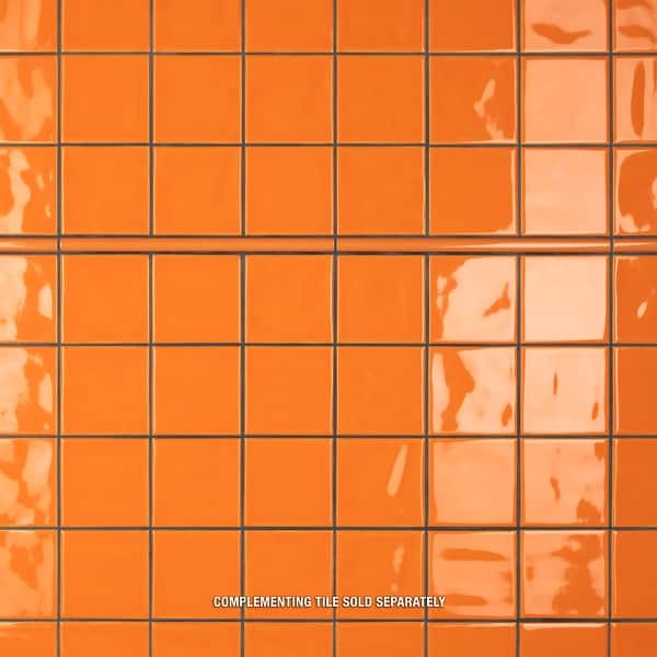 Merola Tile Twist Square Orange Sunset 11.75" x 11.75" Ceramic Mosaic ...