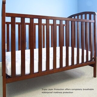 Waterproof Crib Mattress Pad, Quilted, Soft Crib Mattress Protector ...