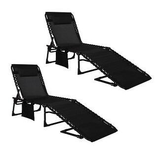 Lounge Chair for Outside Set of 2, 5-Position Chaise Lounge Chair ...