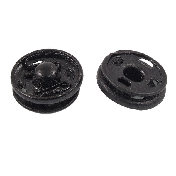 Clothes Sewing 12mm Press Studs Buttons Fastener Black 20pcs - Bed Bath ...