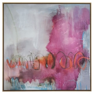 'Jardins Rose' Solid Wood Framed Abstract Canvas Art by Rachel Ranz ...