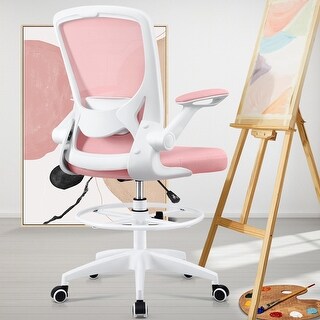 Drafting Chair Tall Office Chair, Breathable Mesh Desk Chair, Lumbar ...