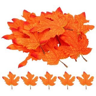 Fake Fall Leaves, 20 Pack Artificial Maple Leaves Faux Style 4 - Bed ...