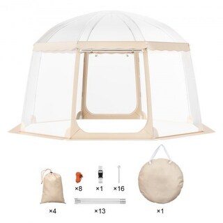 Clear PVC Plastic Weatherproof Sports Instant Pop-Up Tent with Sturdy ...