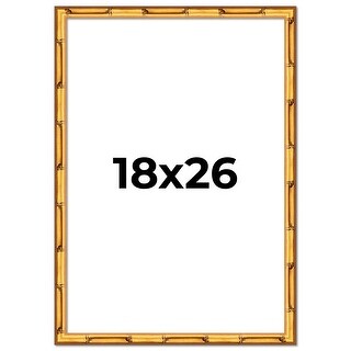18x26 Frame Gold Bamboo Picture Frame - Complete Modern Photo Frame ...