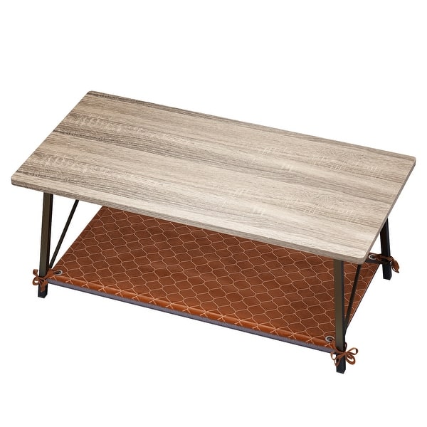 Corvus Belmont 46-inch Rectangle Modern Wood Coffee Table with Storage ...