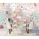 GK Wall Design Pink Political Kids Map Cartoon Animals Wallpaper - Bed ...