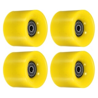 60mm Longboard Wheels with Bearings Skateboard Wheel 80A, Black Yellow ...