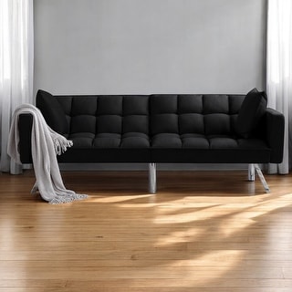 KISRAIS 74" Velvet Futon Sofa bed - Bed Bath & Beyond - 42718598