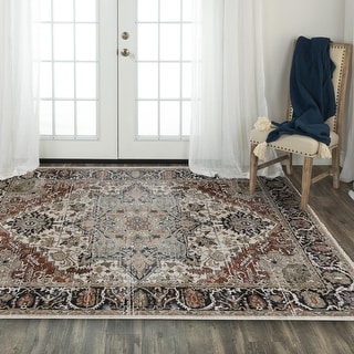 Alora Decor Orchid Persian Natural Polyester Area Rug - Bed Bath ...