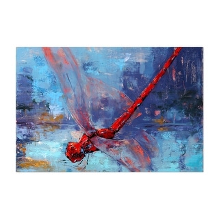 Red Dragonfly Painting Insects Nature Art Print/Poster - Bed Bath ...