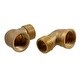 2 Pcs 1/2" Thread Male to Female Pipe Coupling Right Angle Connectors ...