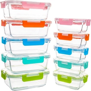Glass Food Storage Containers (34oz . 12oz) - Bed Bath & Beyond - 39099444