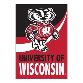 University of Wisconsin-Madison Burlap Flag House Size - Bed Bath ...