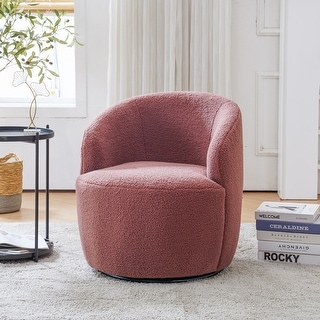 Teddy Fabric Upholstery Barrel Chair Swivel Chair - Bed Bath & Beyond ...
