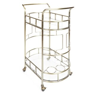 Sinclair 2-Tier Serving Cart in Antique Gold - Bed Bath & Beyond - 36308980