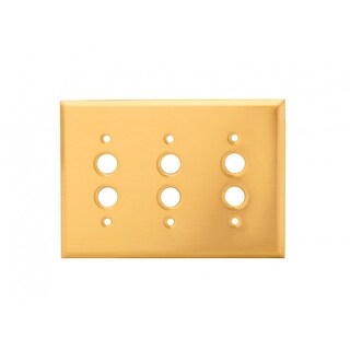 Brass Switchplate Triple Push Button Renovators Supply - Bed Bath ...